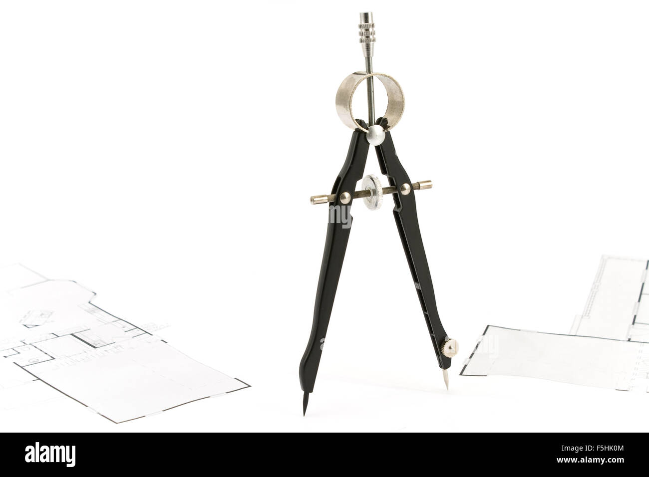 Drawing Compass on white background Stock Photo - Alamy