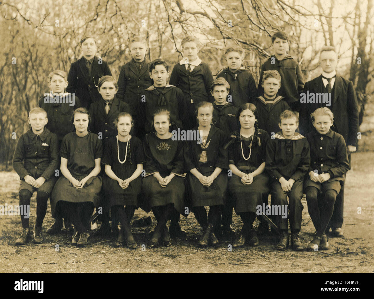 Photos of the class during a school trip, Denmark Stock Photo - Alamy