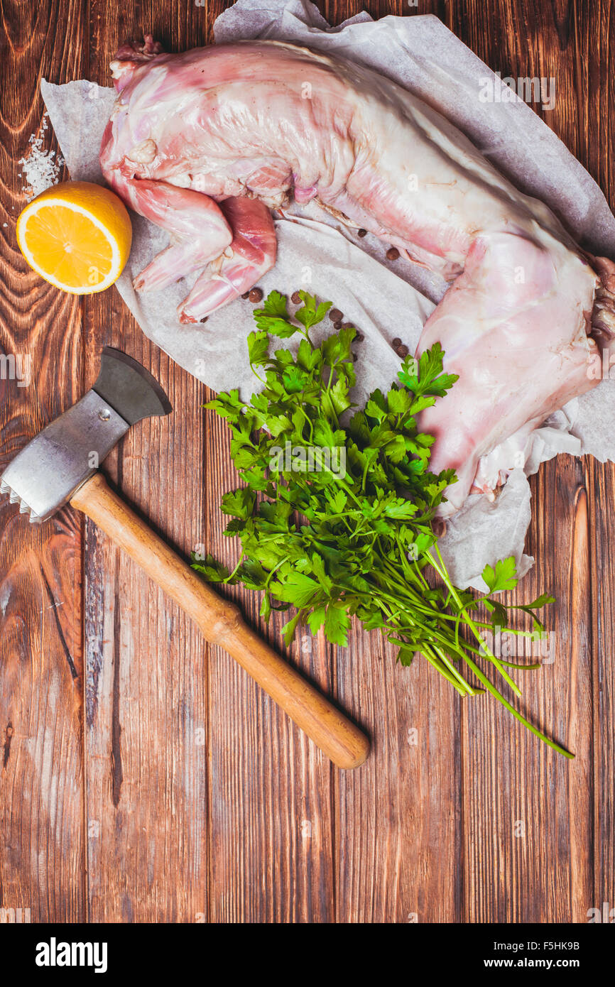 The Rabbit meat Stock Photo - Alamy
