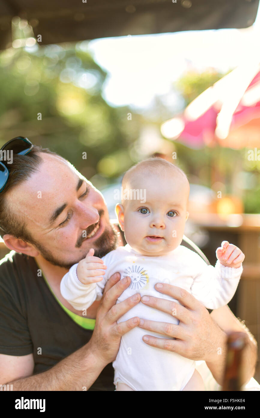 Australia, Portrait of baby boy (12-17 months) with his father Stock ...