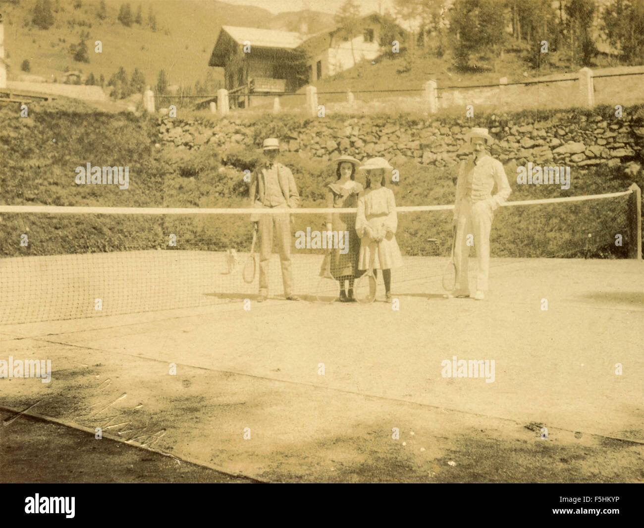 Mixed Doubles Tennis Stock Photo - Alamy