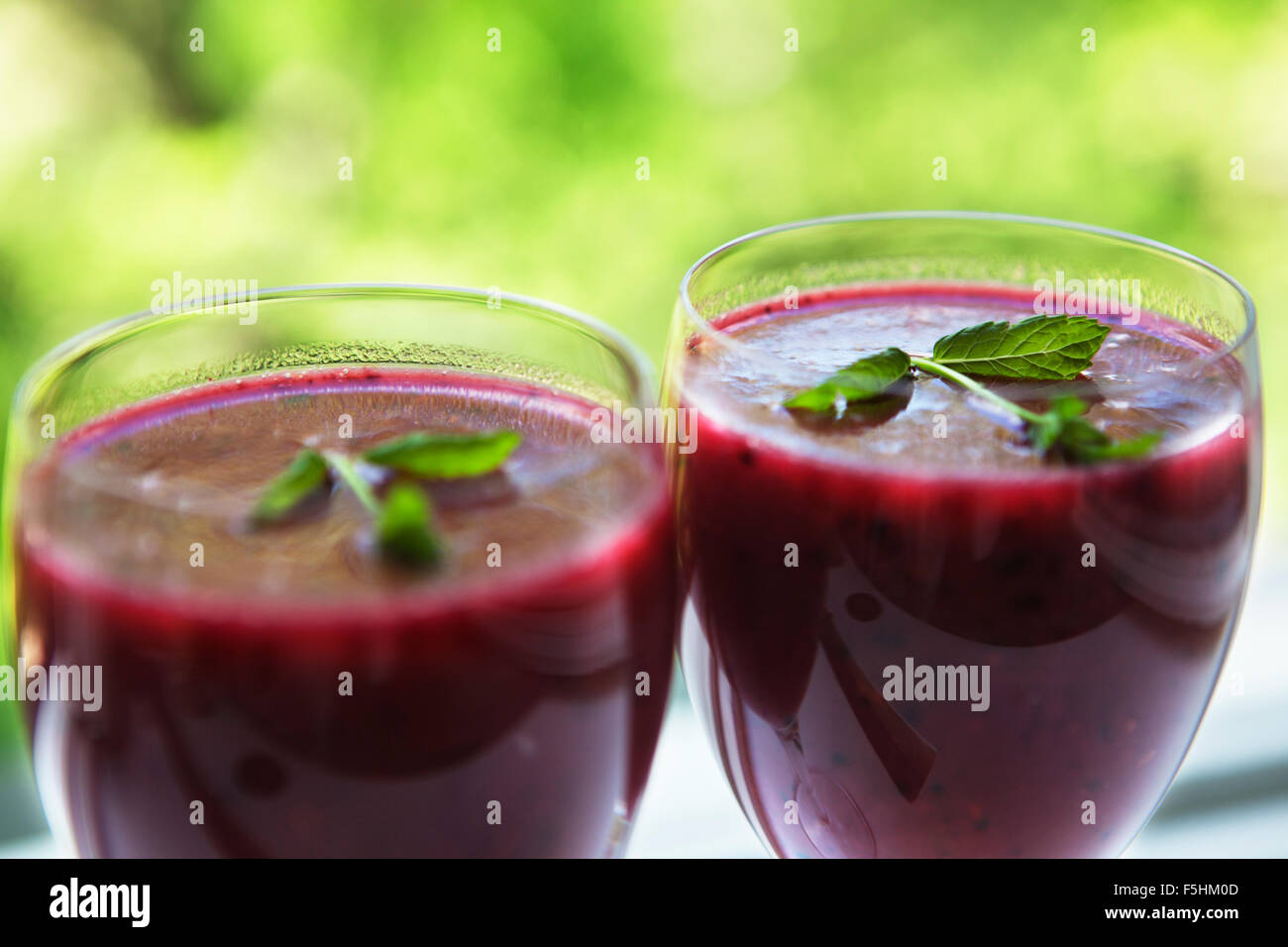 Sweden, Fresh fruit refreshment, in glasses Stock Photo - Alamy