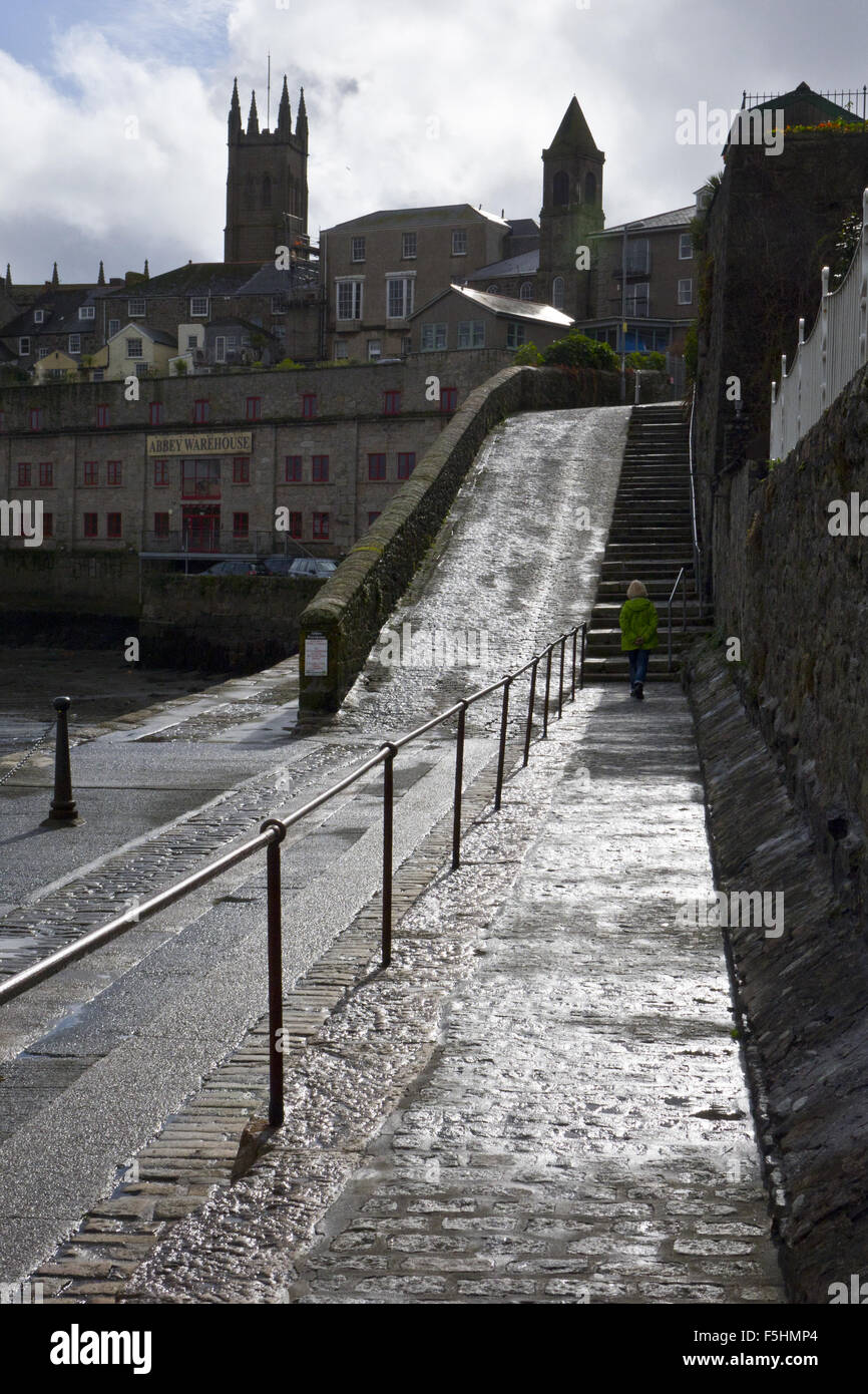 The Quay and town Stock Photo - Alamy