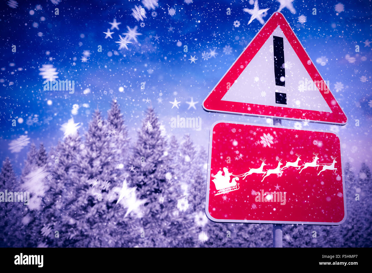 Road sign snowflake hi-res stock photography and images - Alamy
