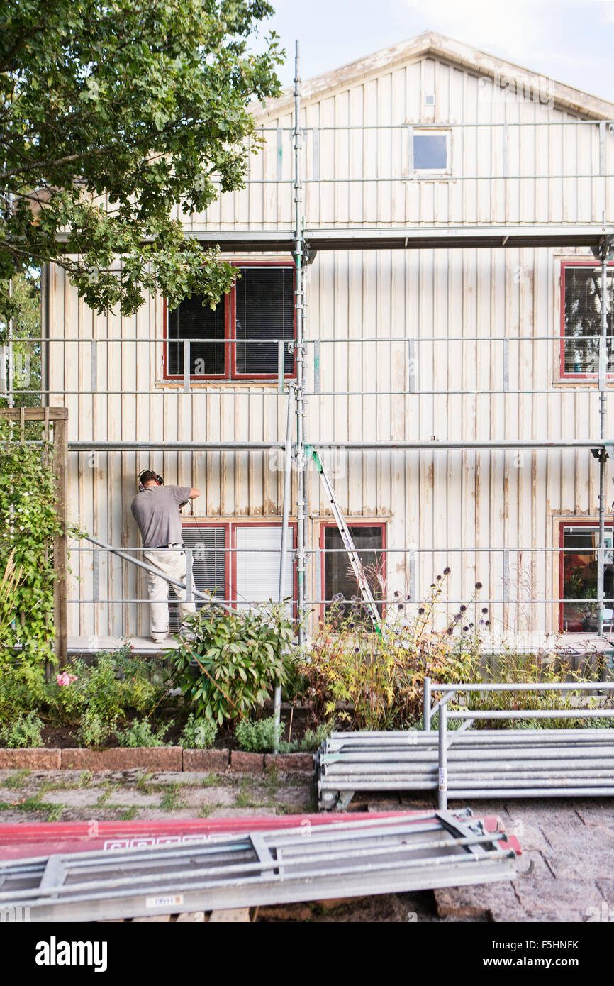 Single Scaffolding High Resolution Stock Photography and Images - Alamy