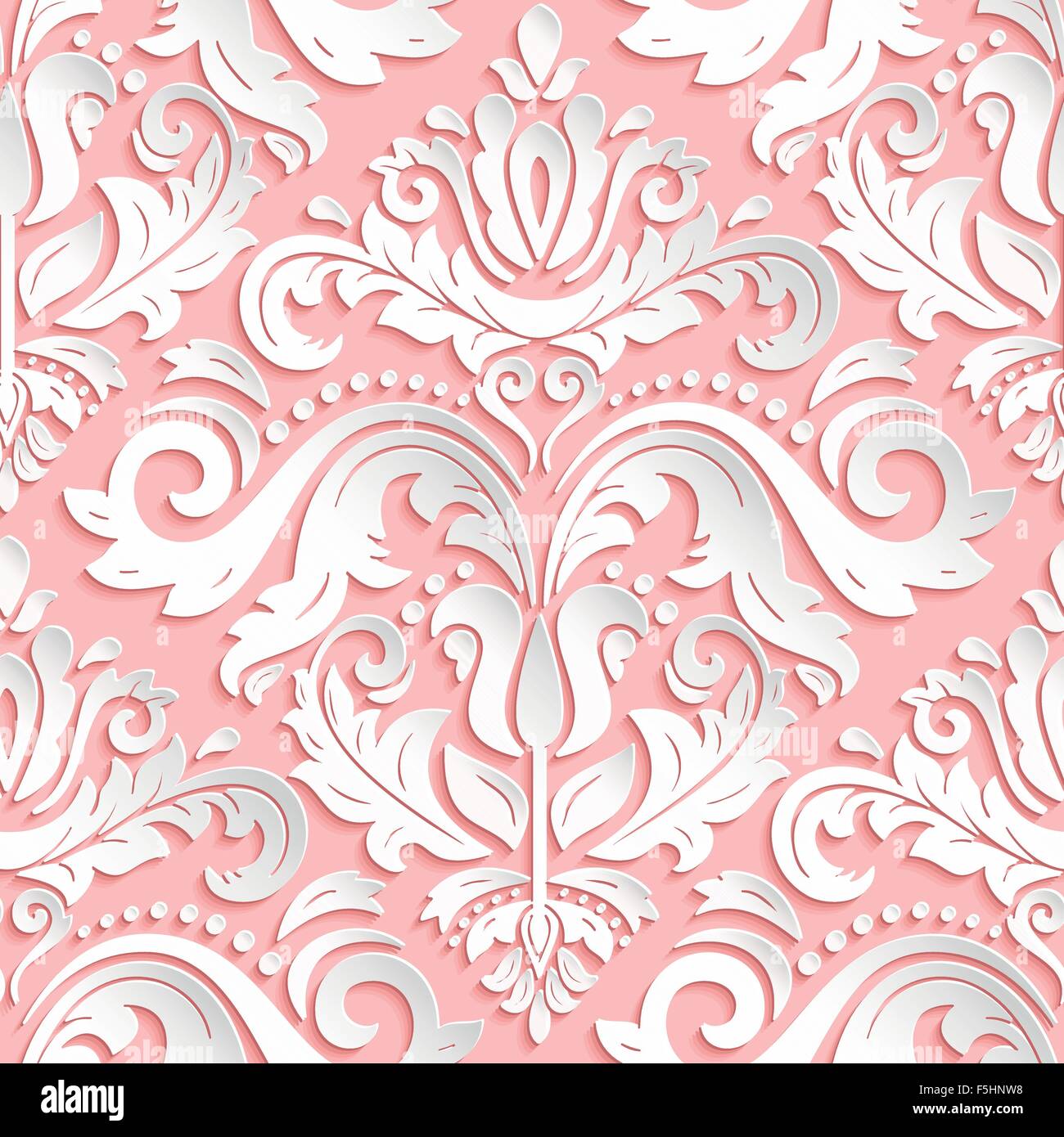 Seamless Vector Oriental Pattern With 3D Elements Stock Vector Image & Art - Alamy