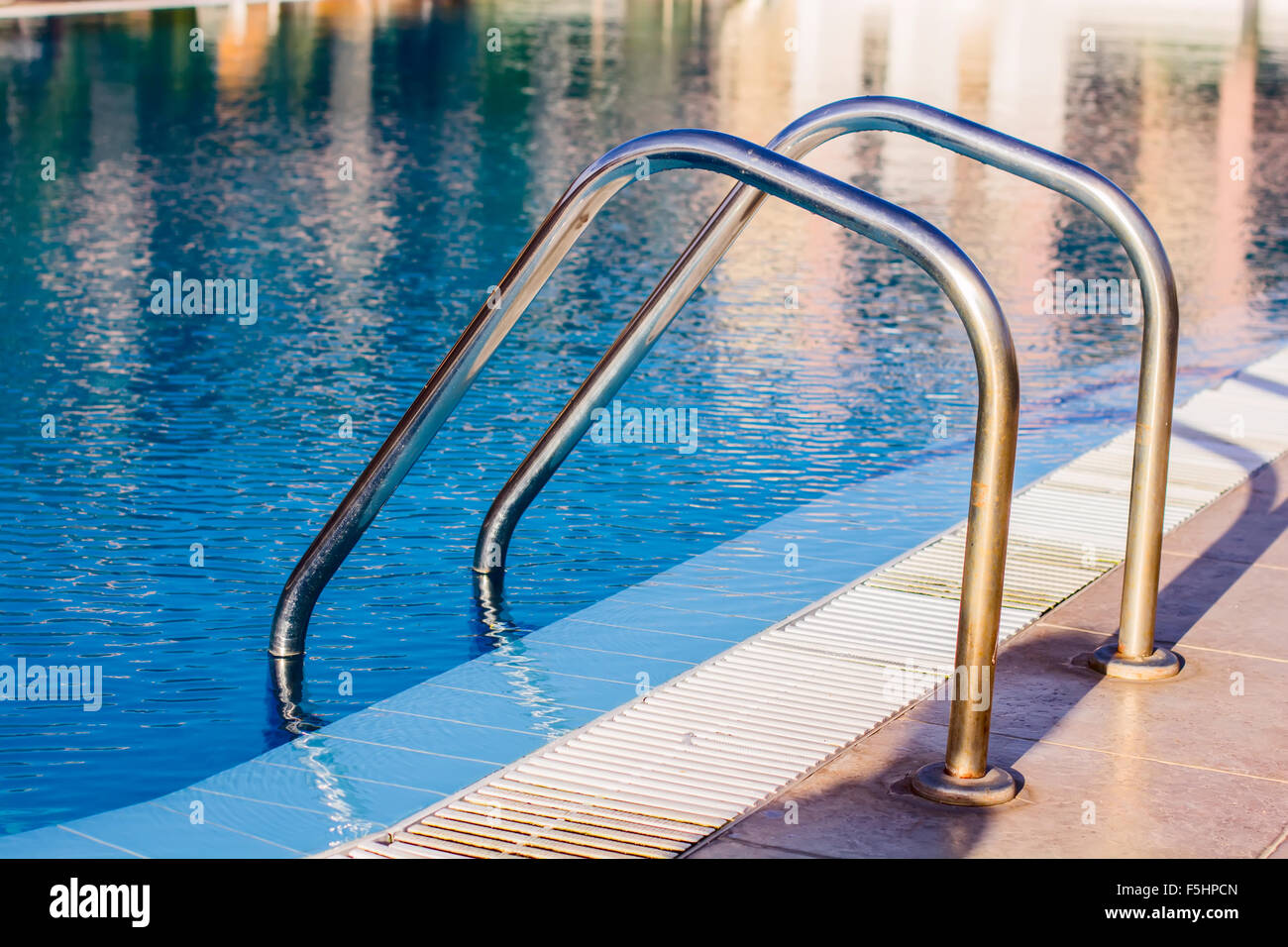 Swimming Pool Stairs at the hotel Stock Photo - Alamy