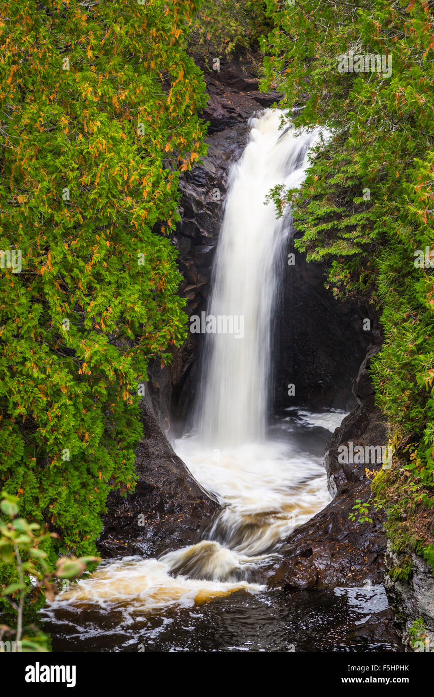 Cascade Falls in the Cascade River State Park, Minnesota, USA Stock ...