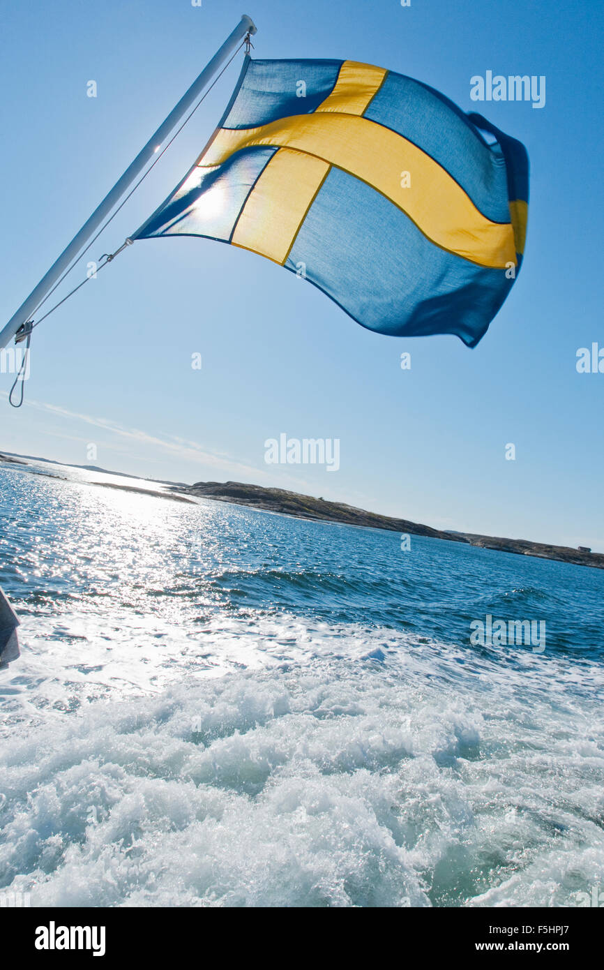 Boat with swedish flag hi-res stock photography and images - Alamy