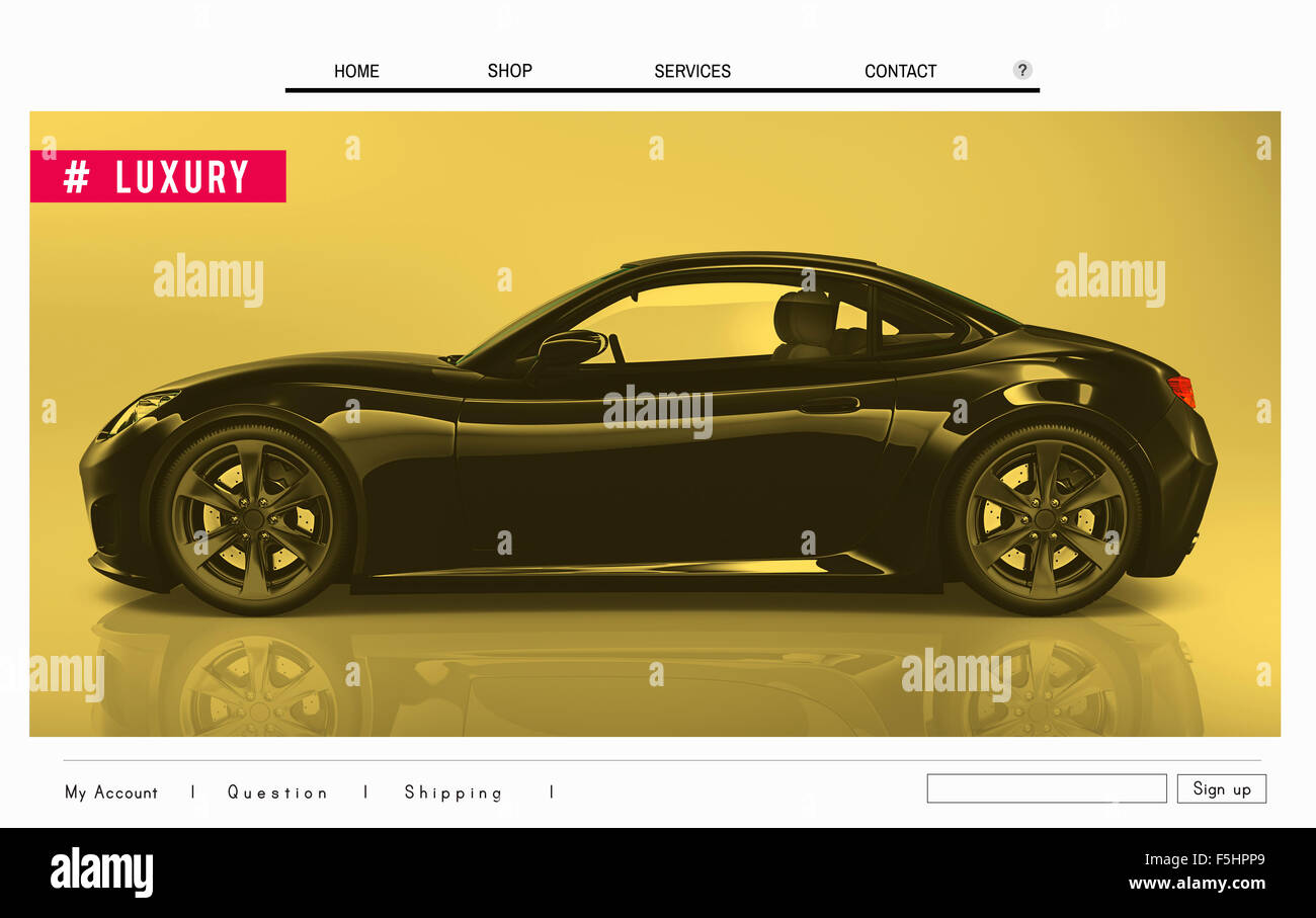 Car Website Homepage Layout Advertising Concept Stock Photo - Alamy