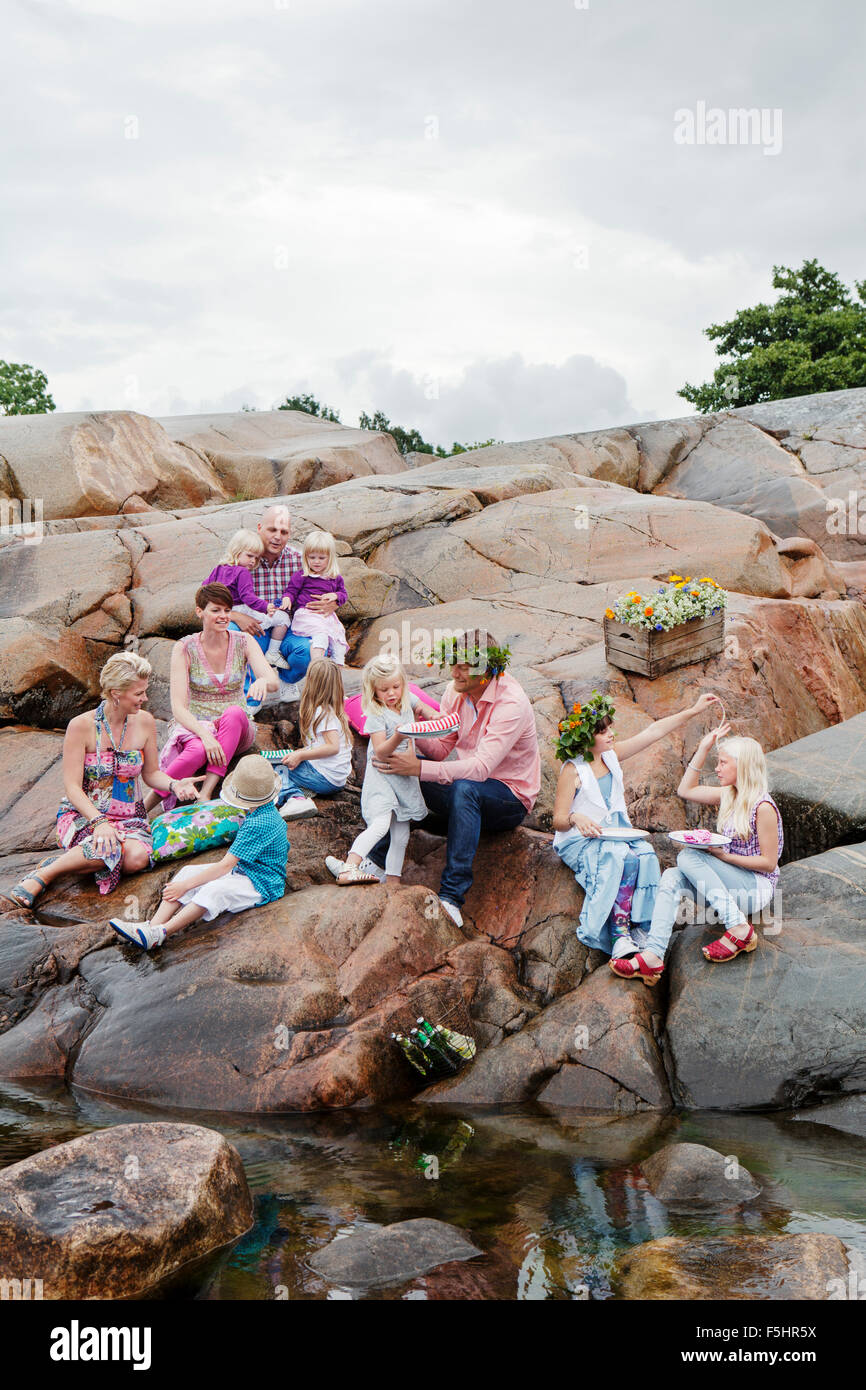 happy family at the seaside Stock Photo - Alamy