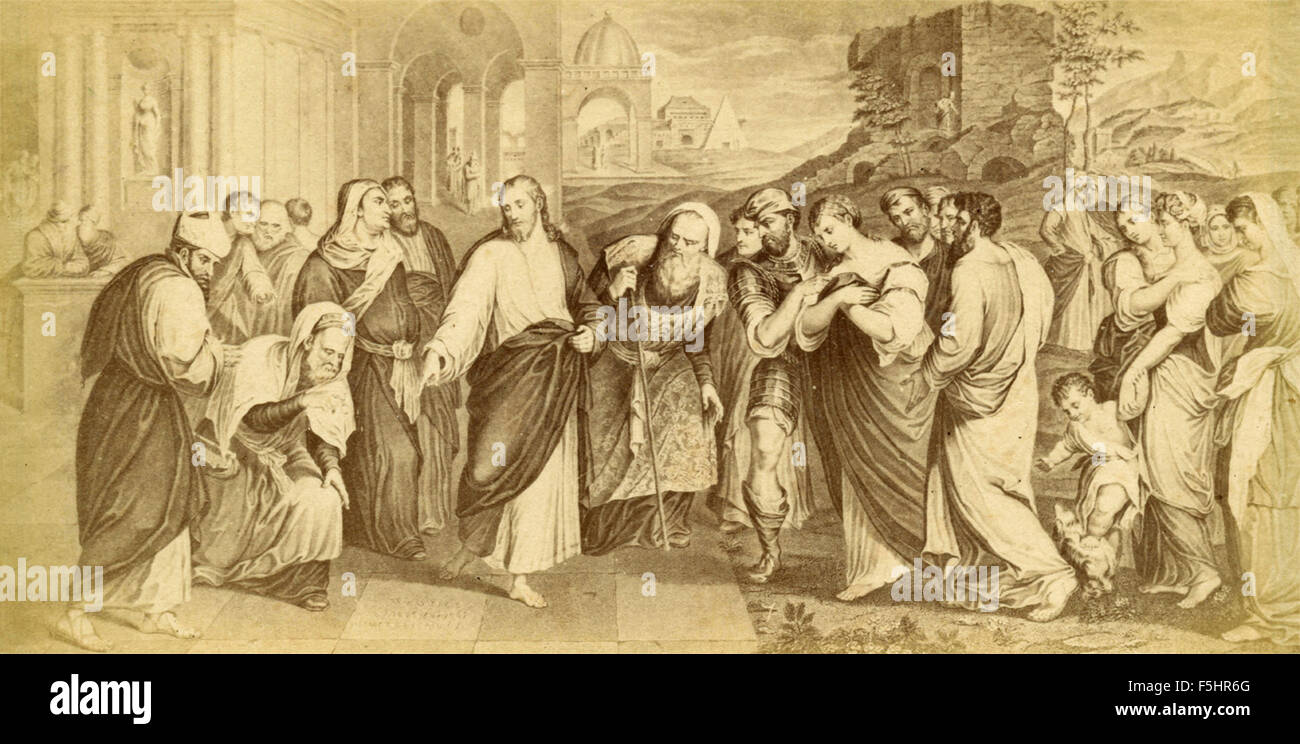 Christ and the adulteress, Paintings of Peter Anderloni and Titian ...