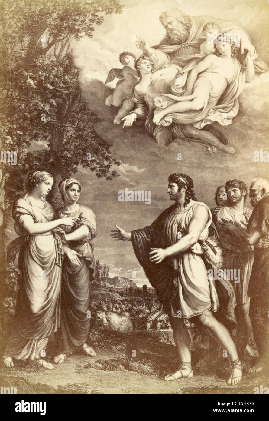 Jacob with his daughters, painted by Andrea Appiani Stock Photo - Alamy