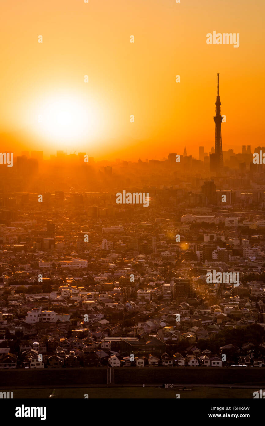 General view of Tokyo,from I－Link Town Ichikawa,Ichikawa city,Chiba ...