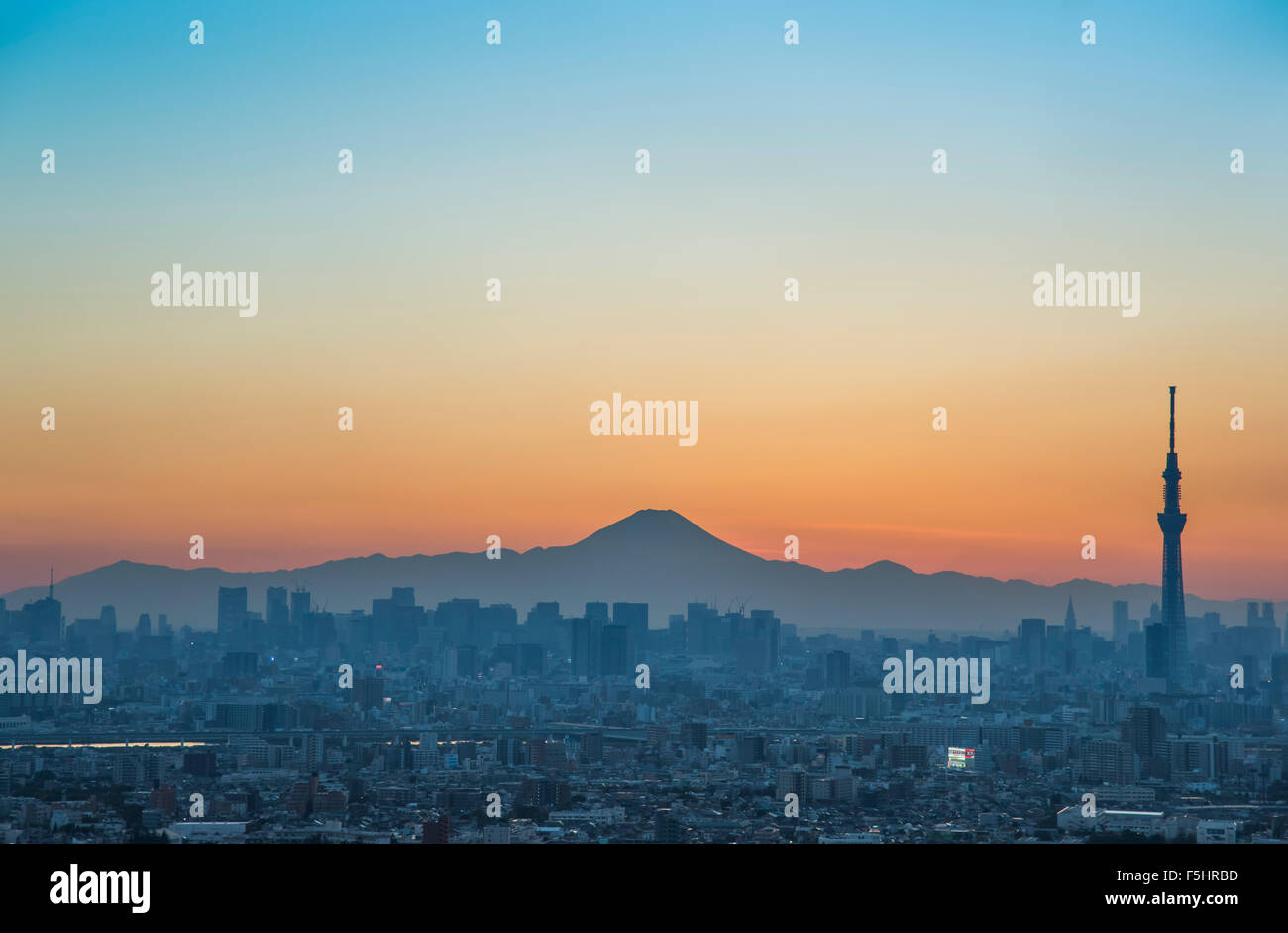 General view of Tokyo,from I－Link Town Ichikawa,Ichikawa city,Chiba ...