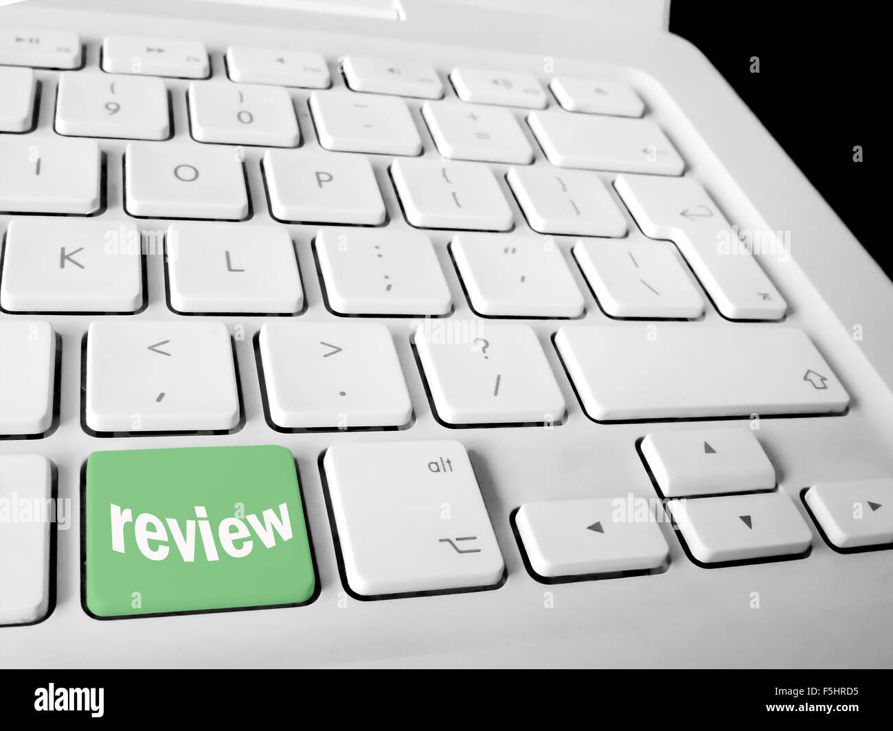 Review keyboard key Stock Photo - Alamy