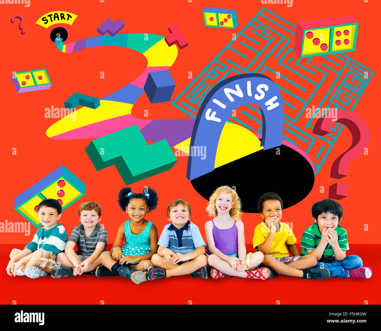 Kids maze puzzle hi-res stock photography and images - Alamy
