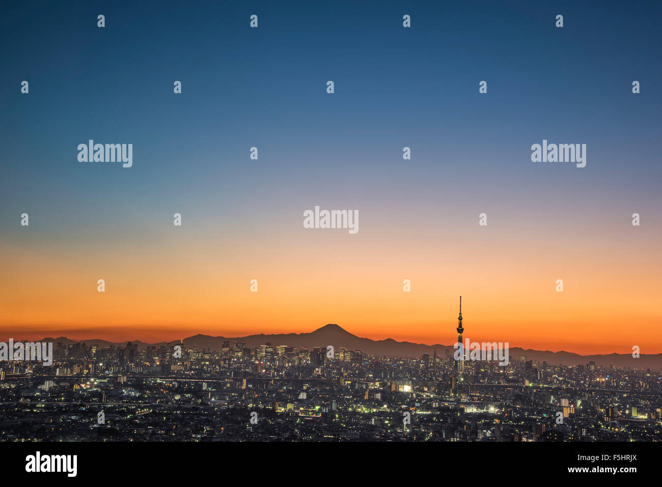 General view of Tokyo,from I－Link Town Ichikawa,Ichikawa city,Chiba ...