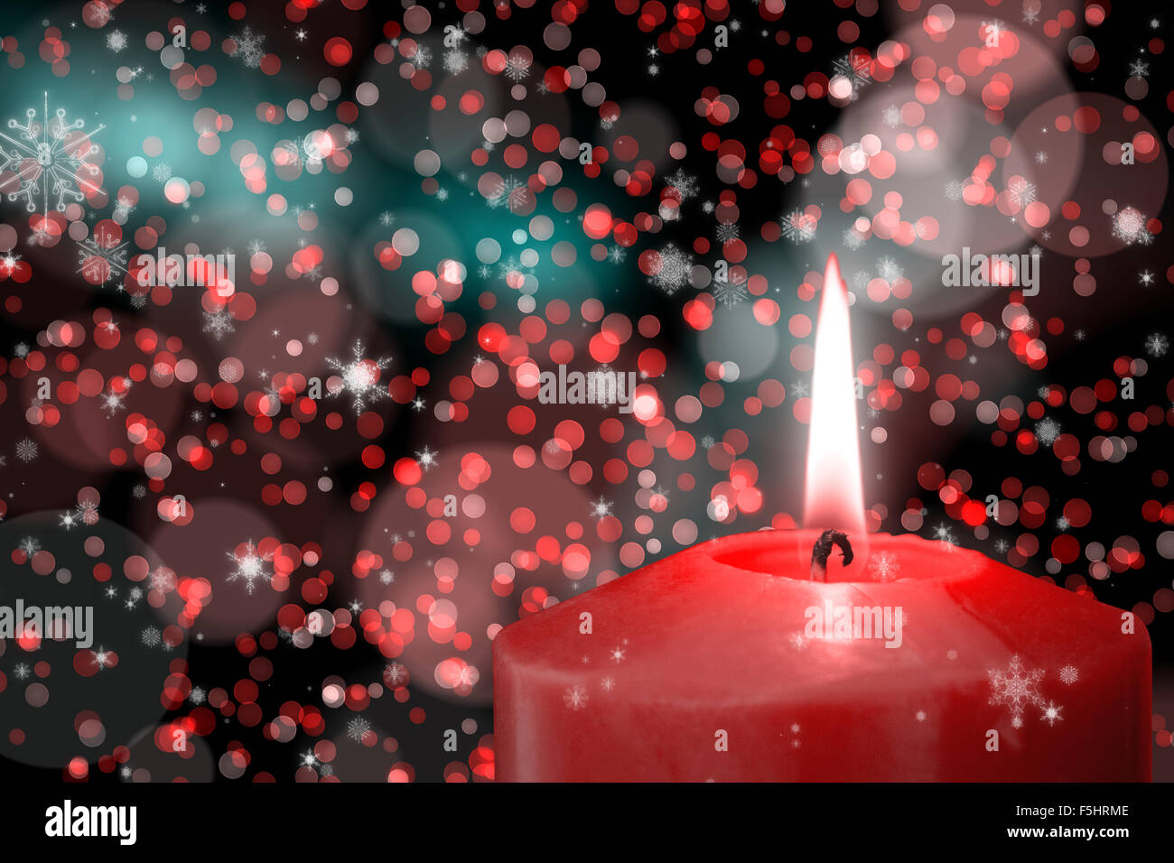 Composite image of red candle Stock Photo - Alamy