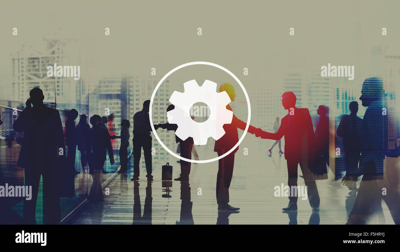 Teamwork Team Collaboration Connection Gear Organisation Stock Photo ...