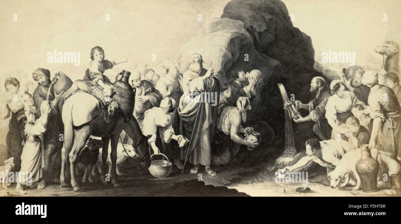 Moses drawing water rock horeb hi-res stock photography and images - Alamy