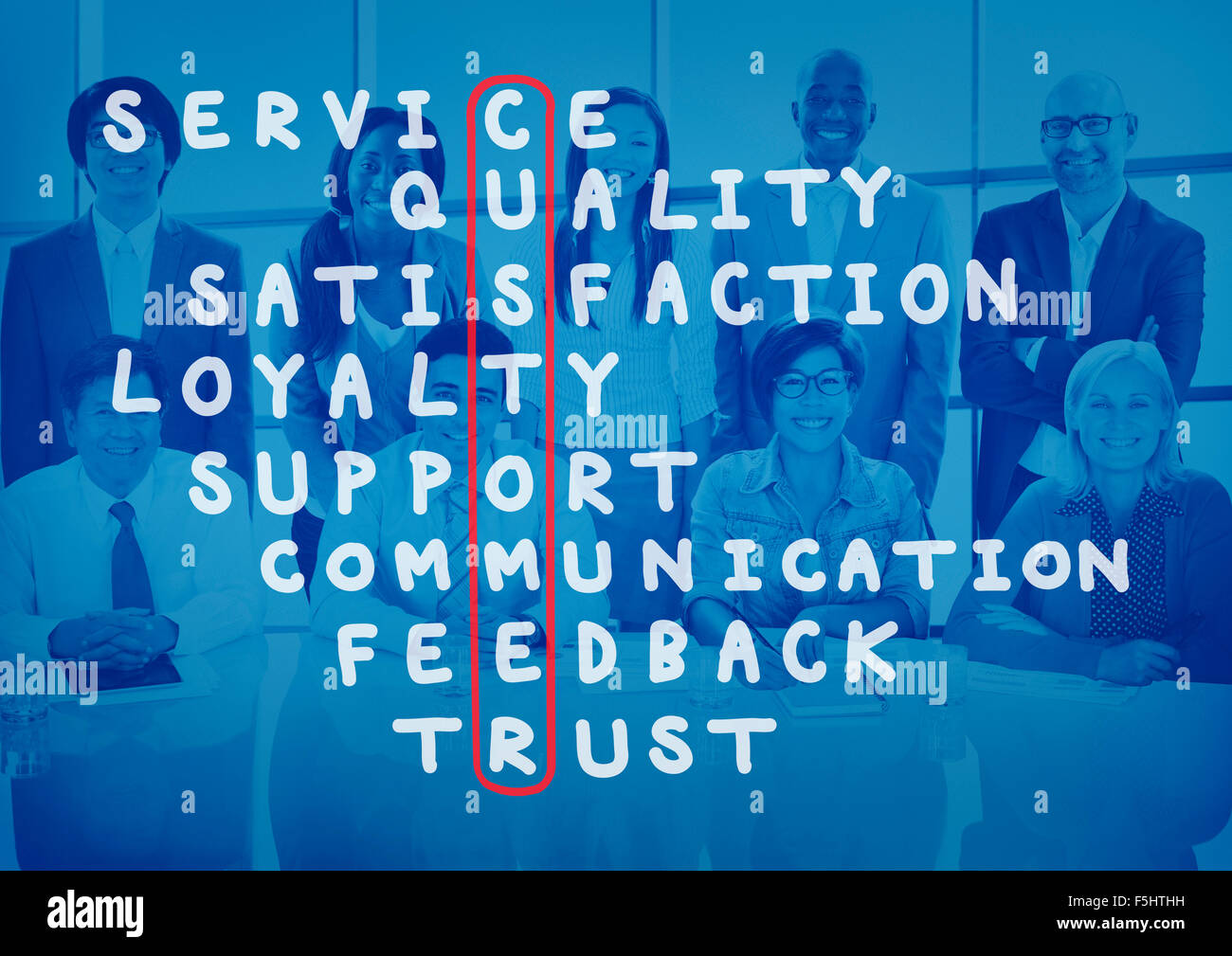 Customer Service Support Satisfaction Crossword Puzzle Concept Stock ...