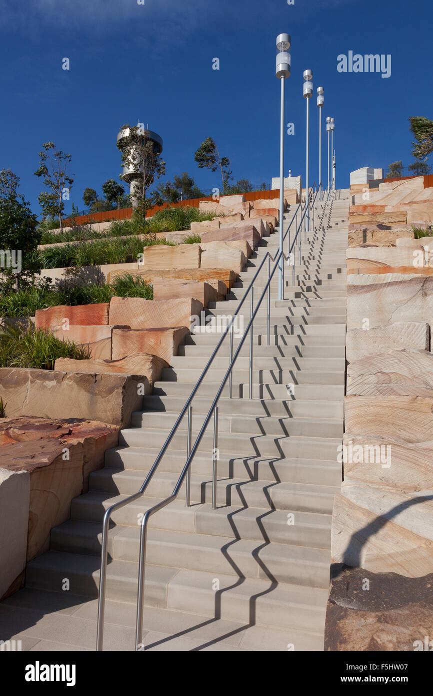 Sandstone steps, Barangaroo, Millers Point, Sydney, NSW, Australia ...