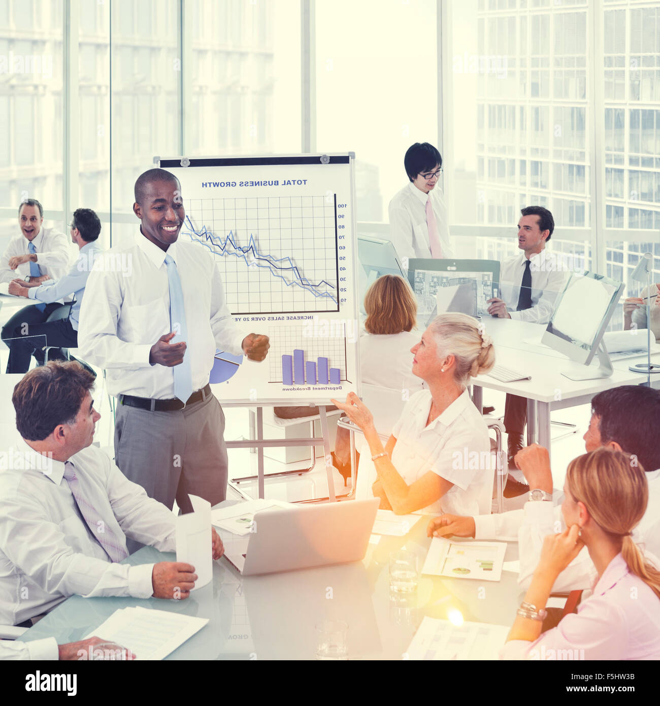Business People Presentation Learning Corporate Concept Stock Photo - Alamy