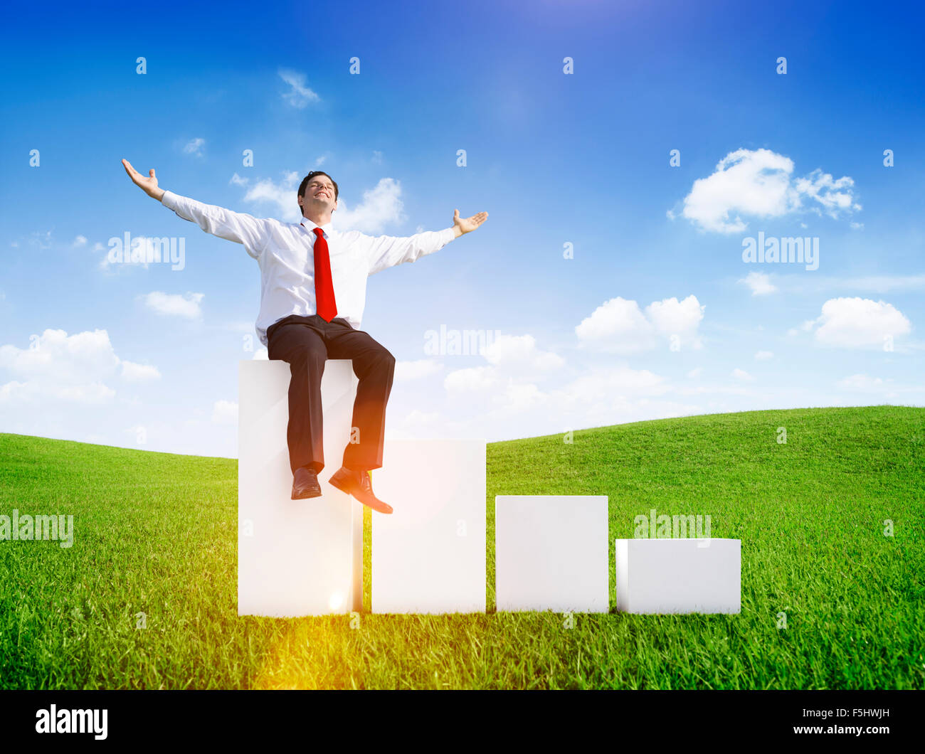 Green environment graph growth hi-res stock photography and images - Alamy