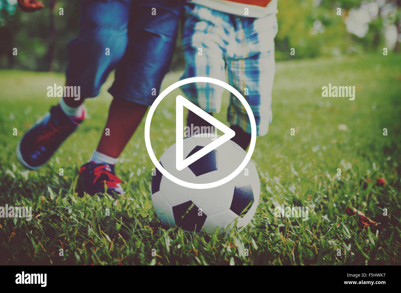 Play Button Multimedia Entertainment Beginning Concept Stock Photo - Alamy