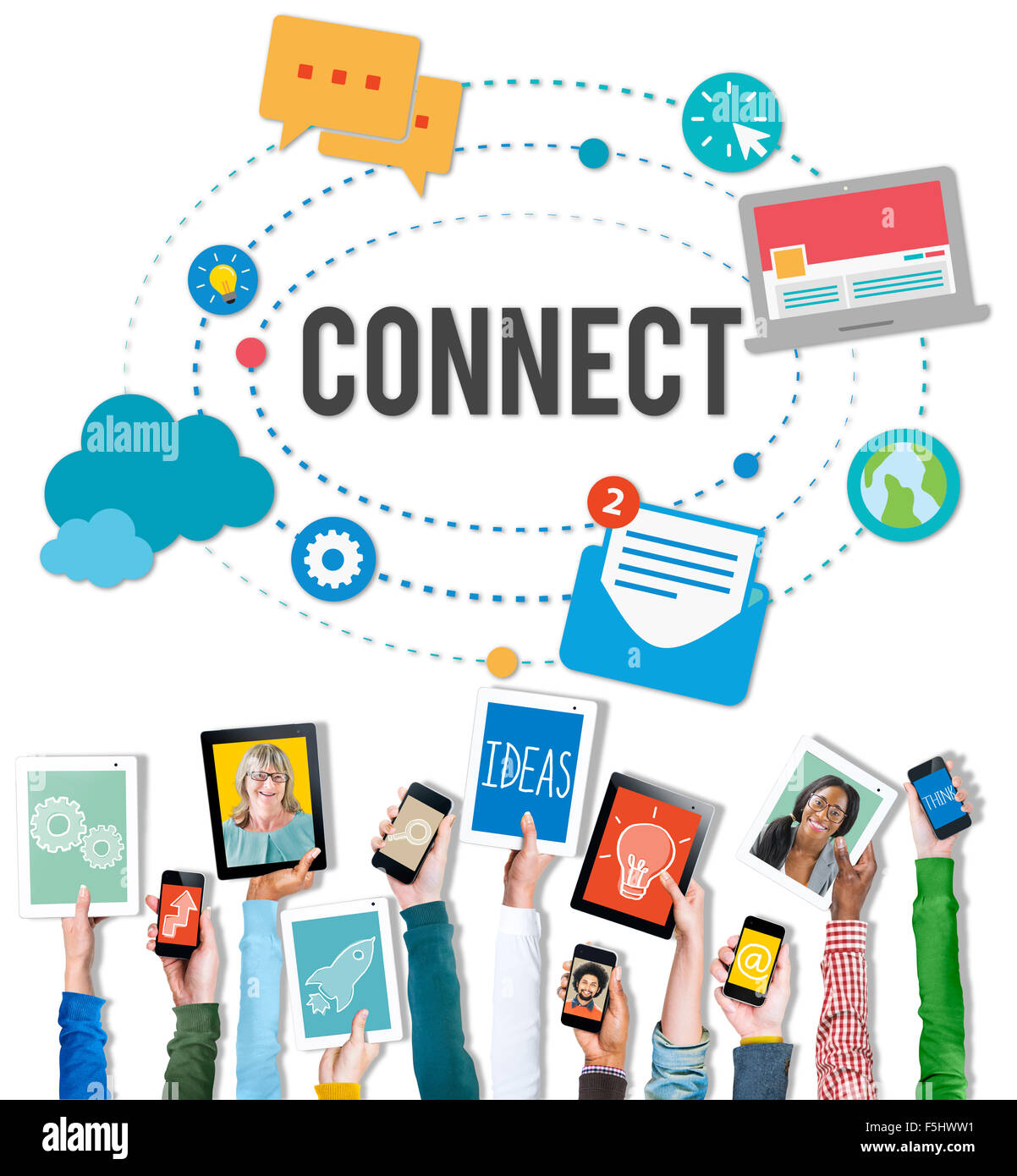 Connect Connection Networking Communication Concept Stock Photo - Alamy
