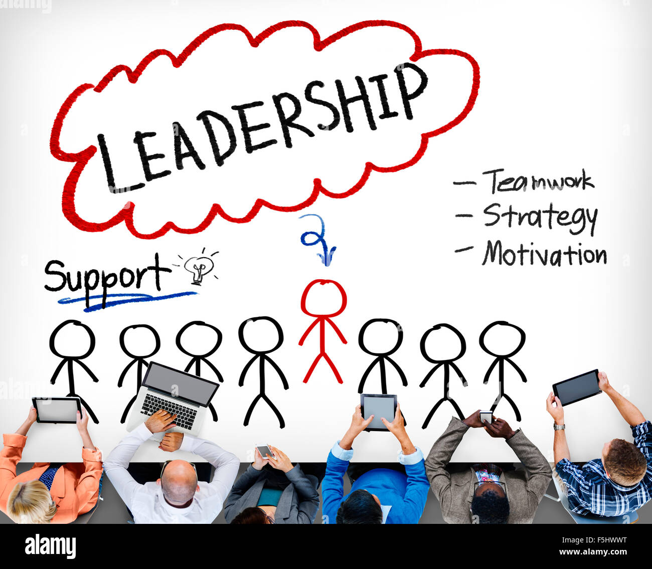 Lead Leadership Chief Team Partnership Concept Stock Photo - Alamy