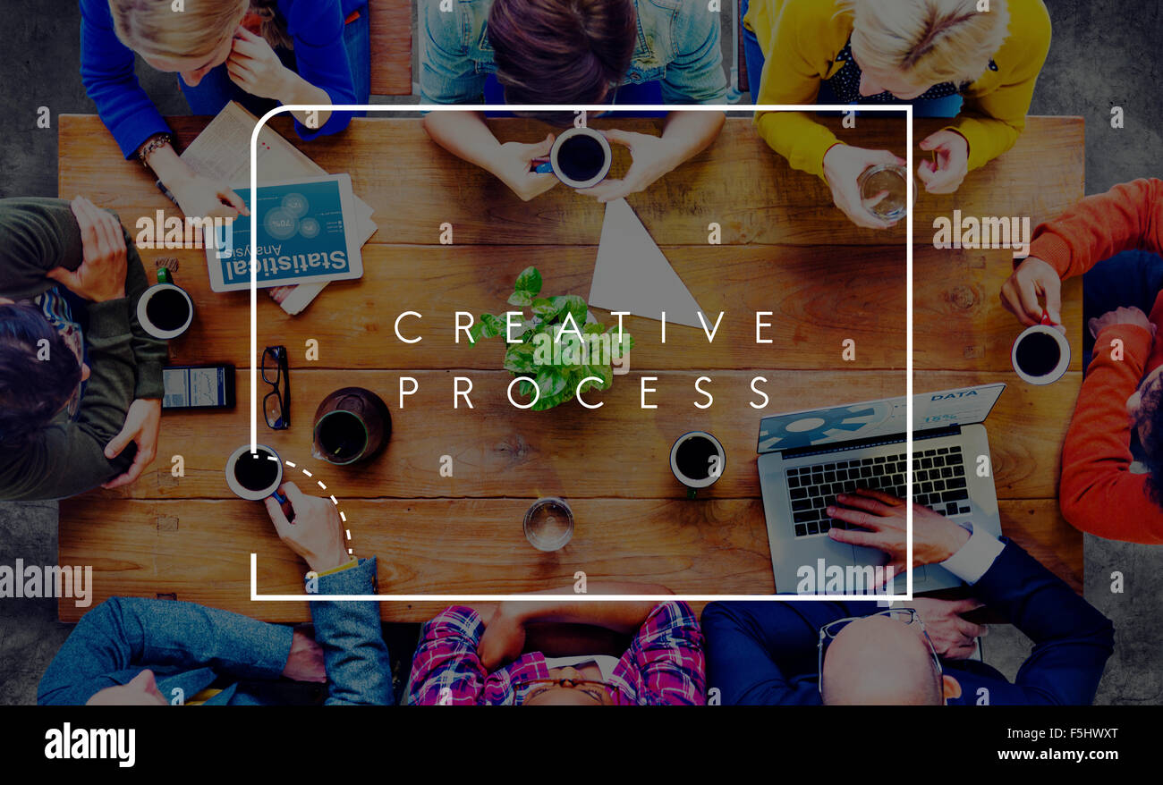 Creative Process Design Brainstorm Thinking Vision Ideas Concept Stock ...