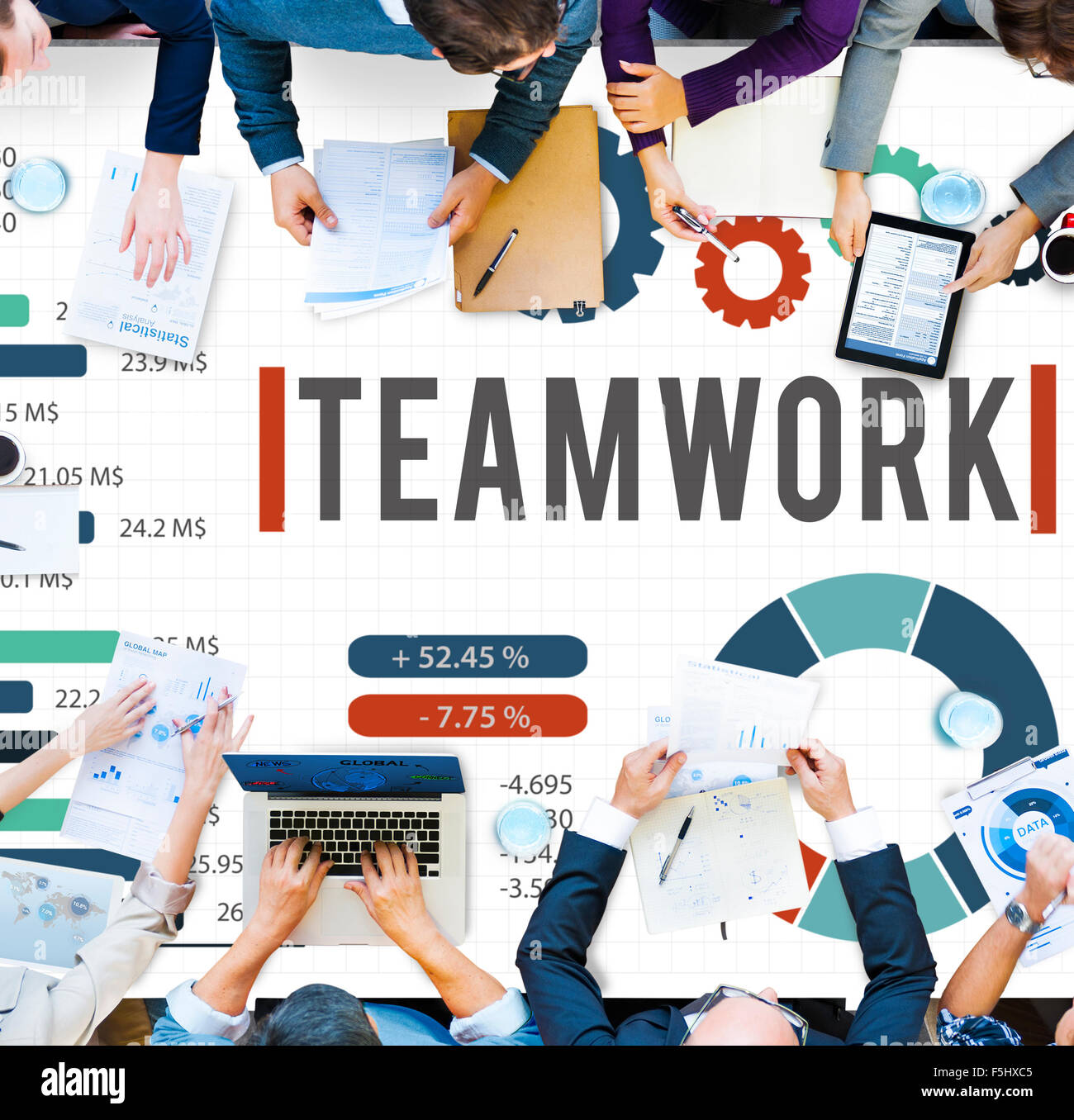 Team Corporate Teamwork Collaboration Assistance Concept Stock Photo ...