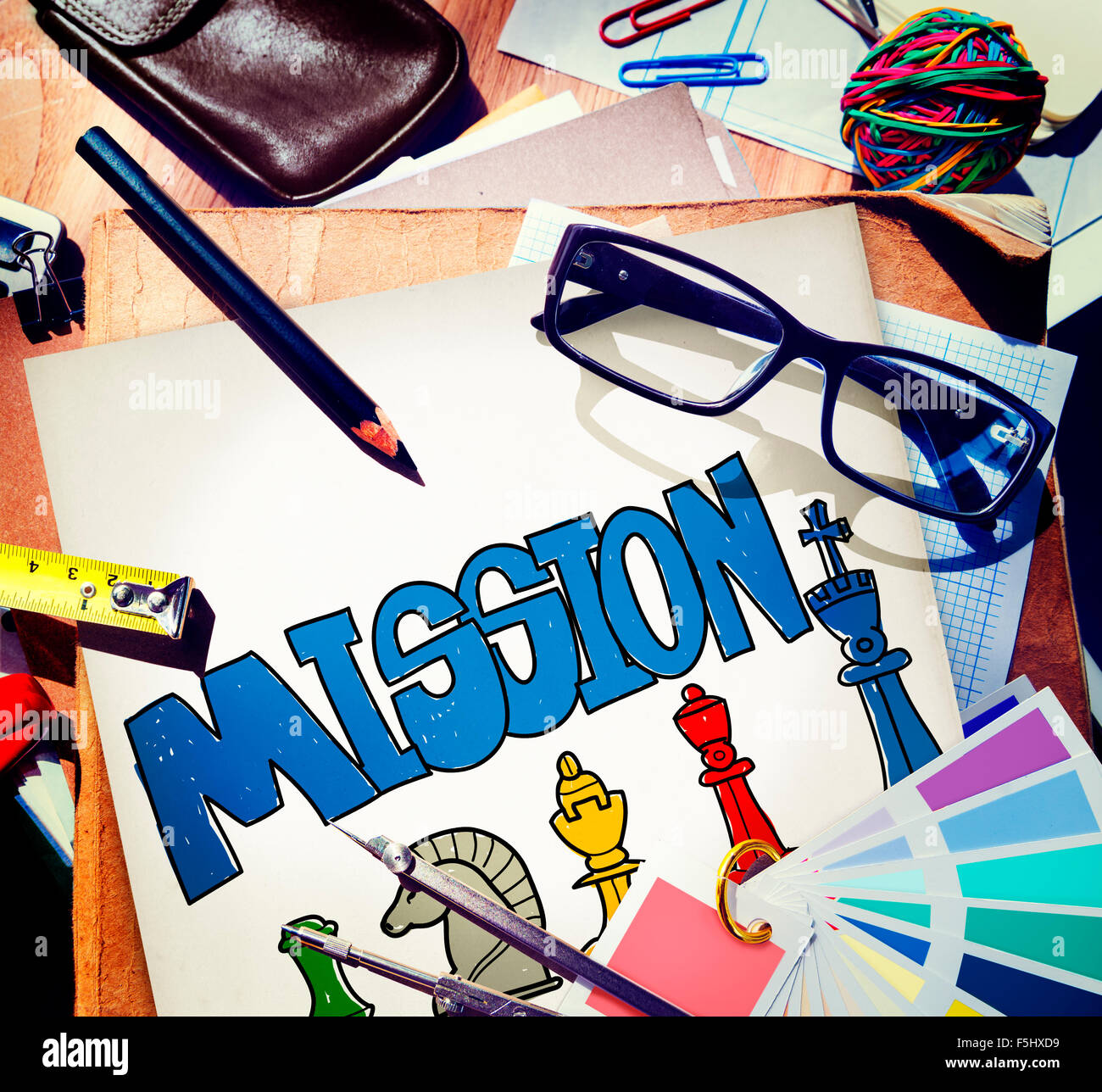 Mission Aim Aspirations Solution Strategy Concept Stock Photo - Alamy
