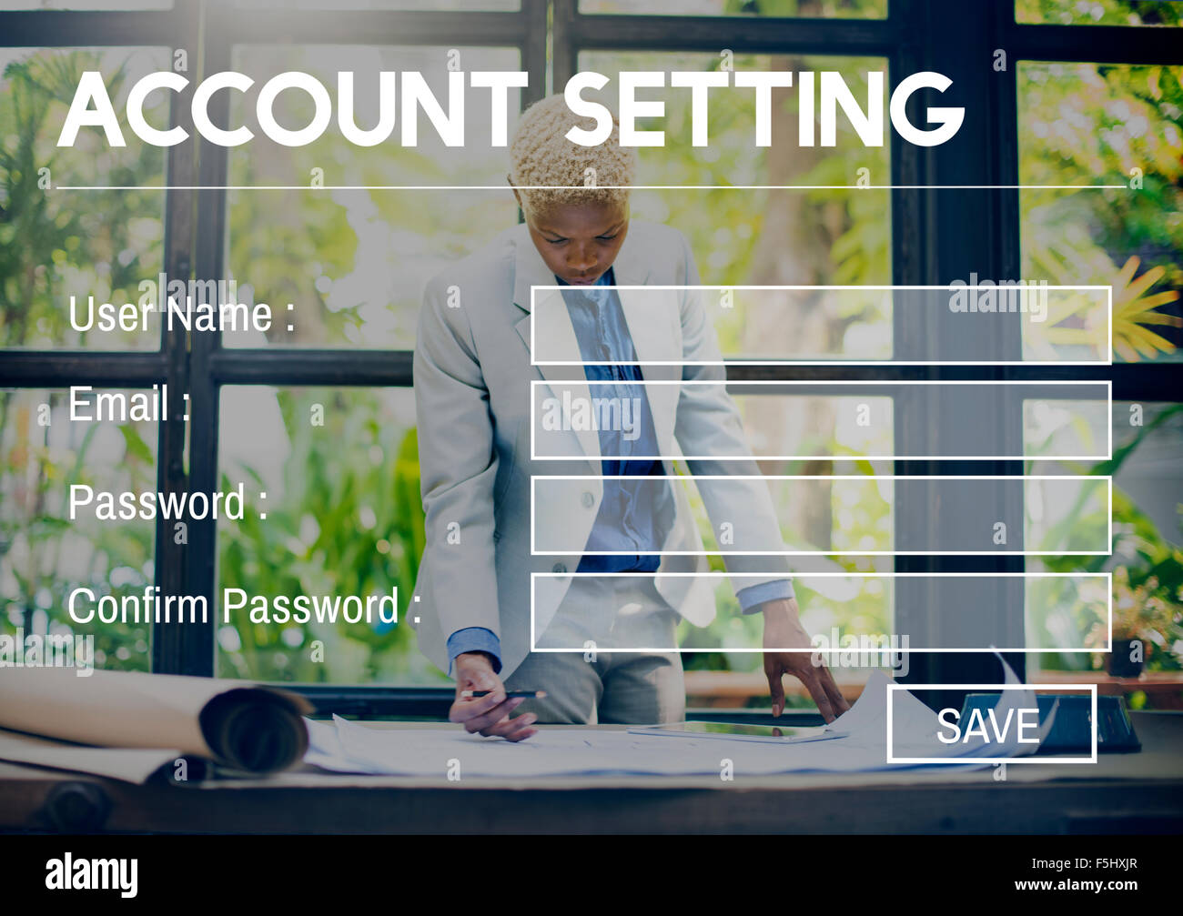 Account Setting Registration Password Log In Privacy Concept Stock ...