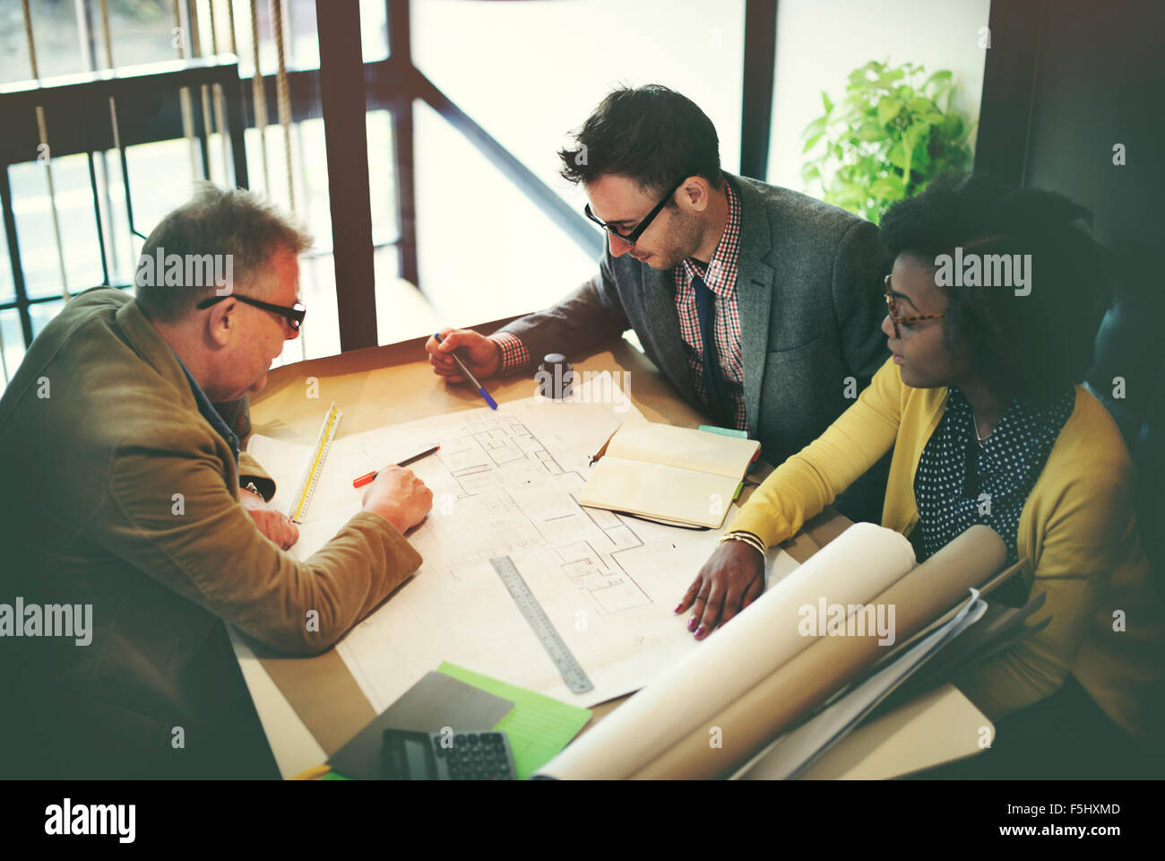Architect Design Project Meeting Discussion Concept Stock Photo - Alamy