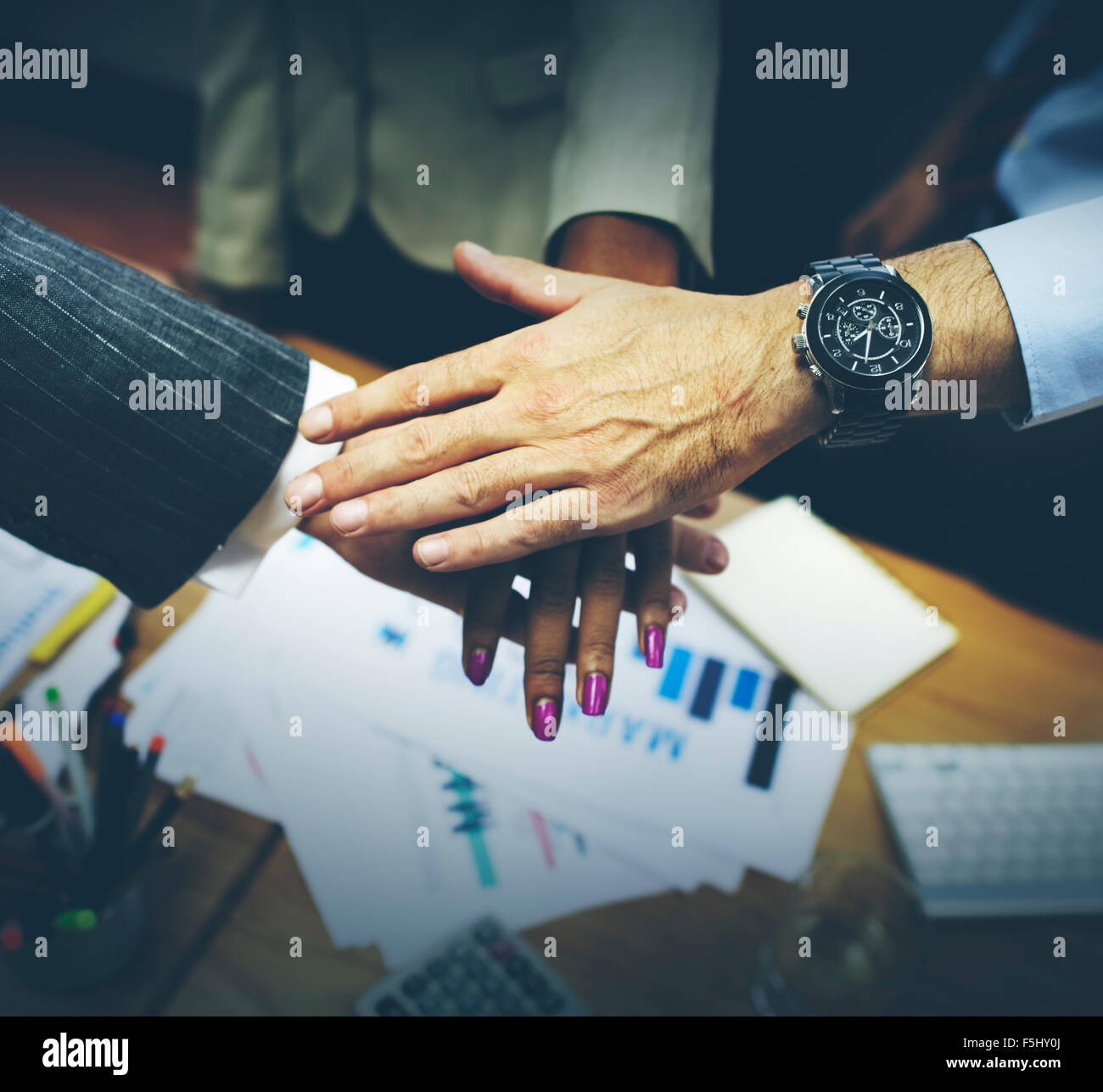 Team Teamwork Togetherness Collaboration Corporate Concept Stock Photo ...