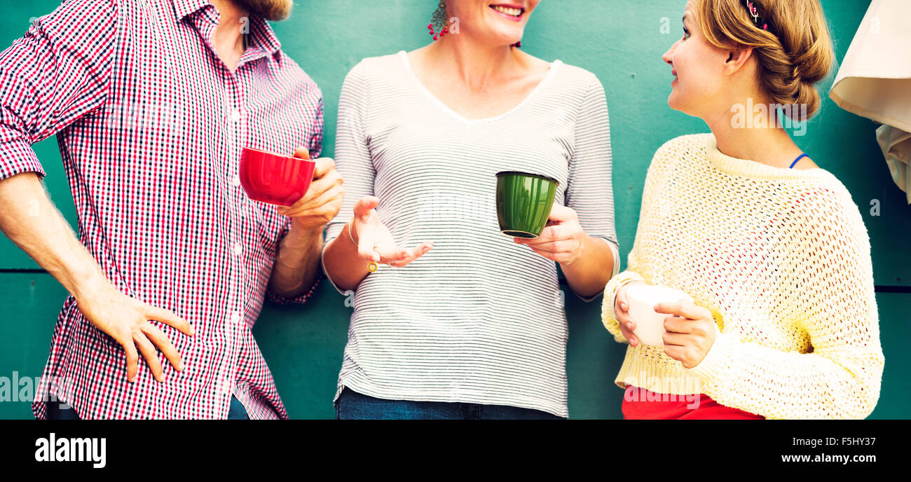Group People Chatting Interaction Socializing Concept Stock Photo - Alamy