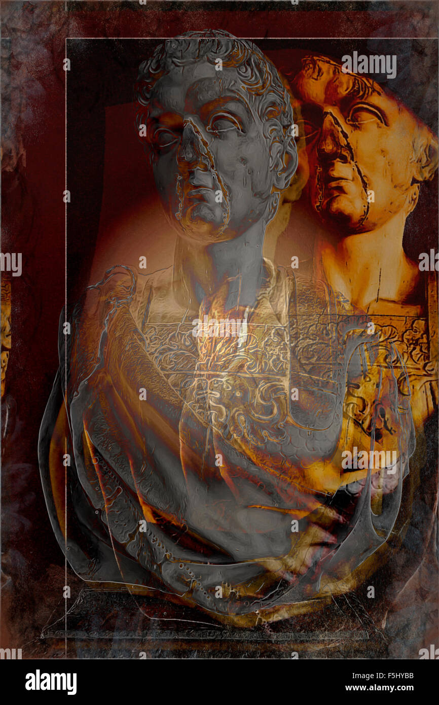 Greek sculpture. Digital art: Textures and different layers Stock Photo ...