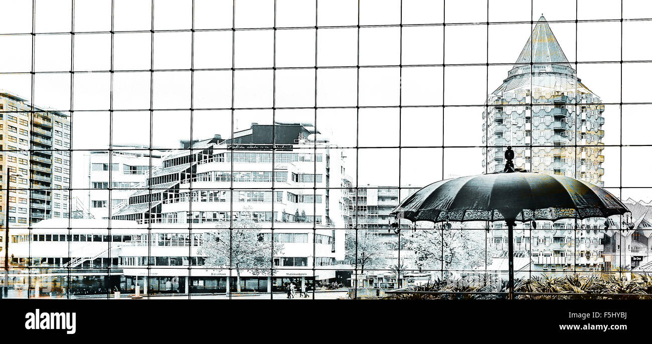 View on Blaak, a famous location in the city of Rotterdam, South ...