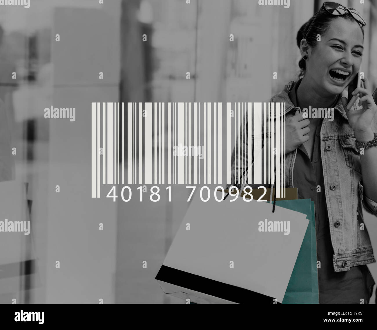 Bar Code Scanning Inventory Logistics Production Concept Stock Photo ...