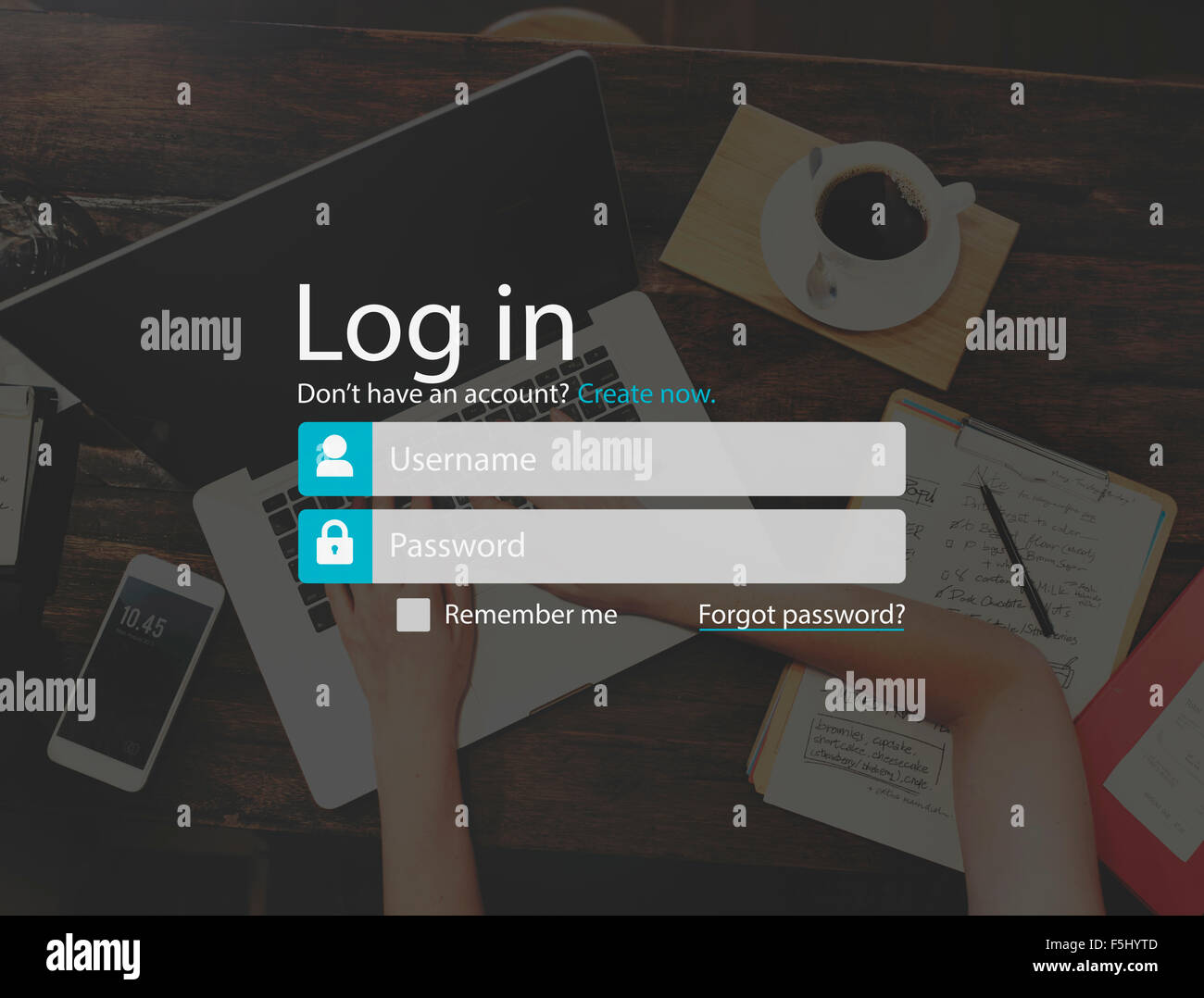 Log In Sign Up Register Account Page Concept Stock Photo - Alamy