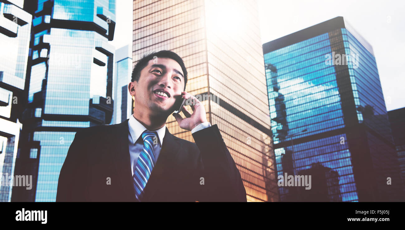 Business communication Digital Device Connection Concept Stock Photo ...