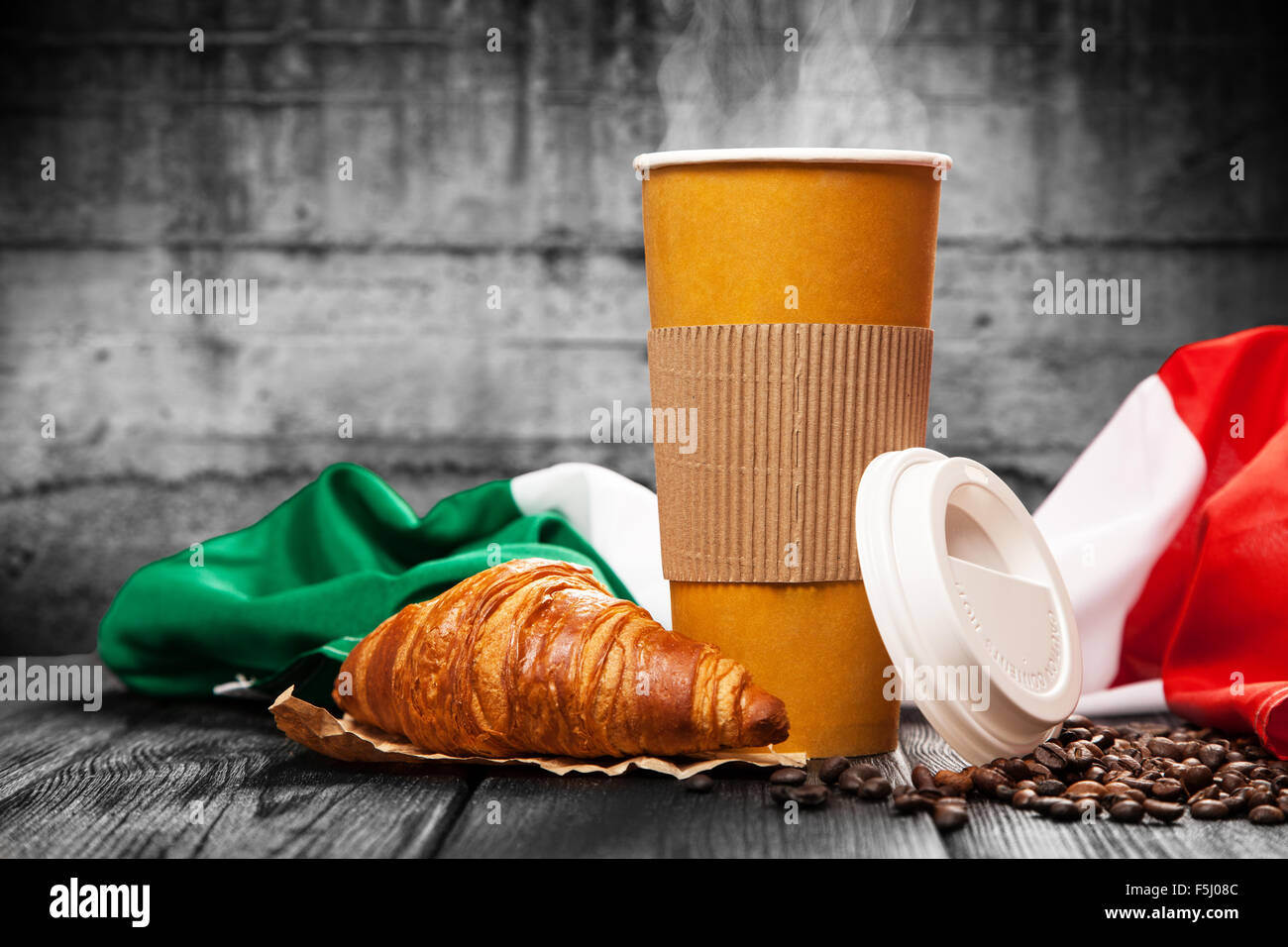 Coffee in a paper cup Stock Photo - Alamy