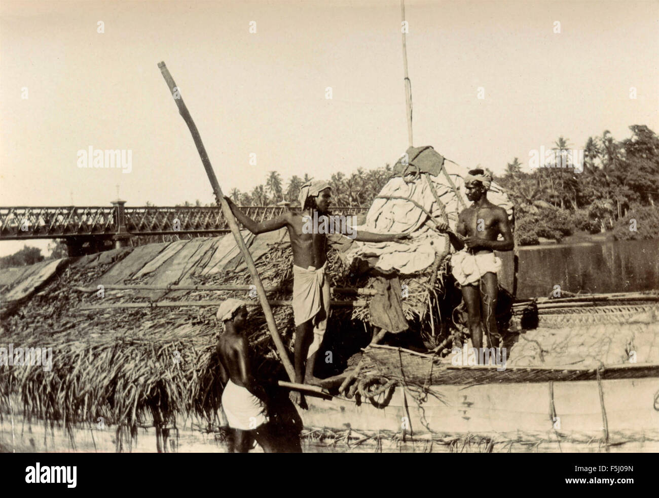 In a boat load along the river, India Stock Photo - Alamy