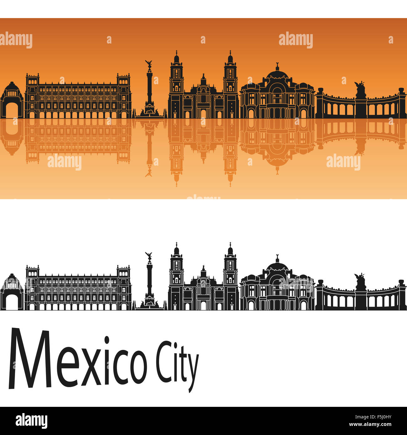Mexico city skyline black and white hi-res stock photography and images ...