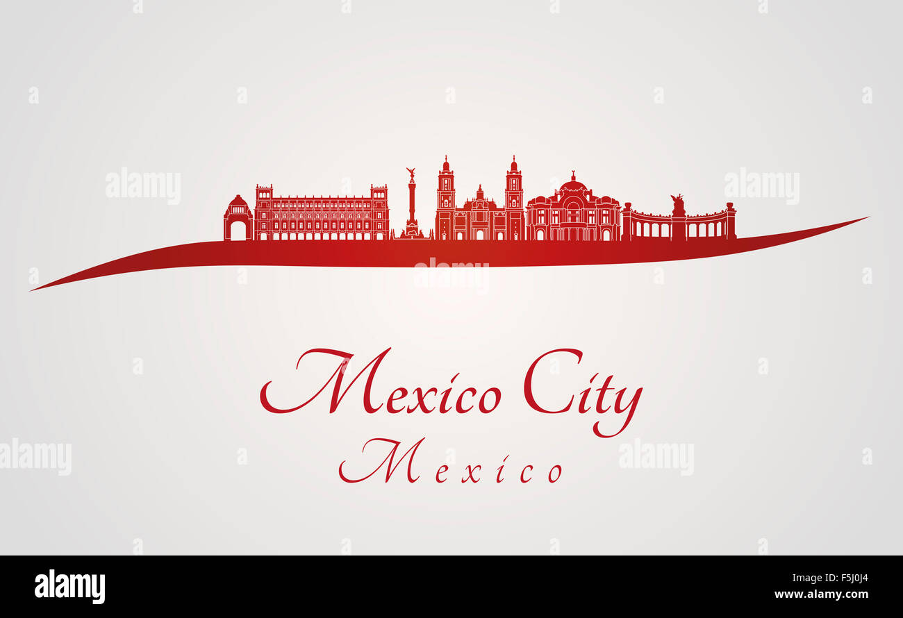 Mexico city skyline illustration hi-res stock photography and images ...