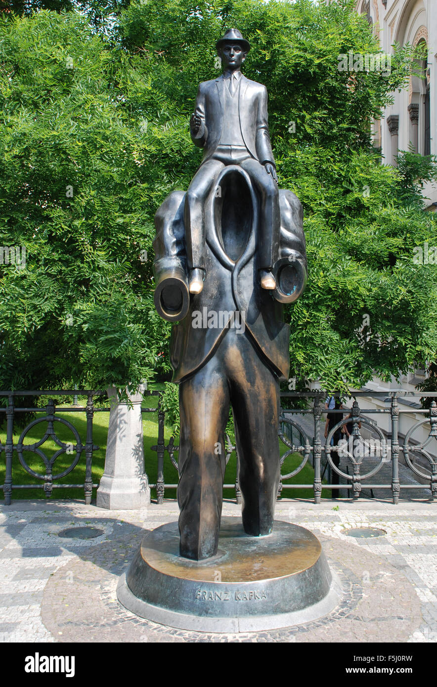 Statue of Franz Kafka Prague Czech Republic Stock Photo - Alamy