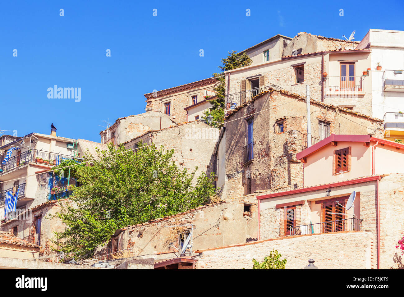 Conglomeration of rustic houses in Bova superiore, Calabria, Italy ...